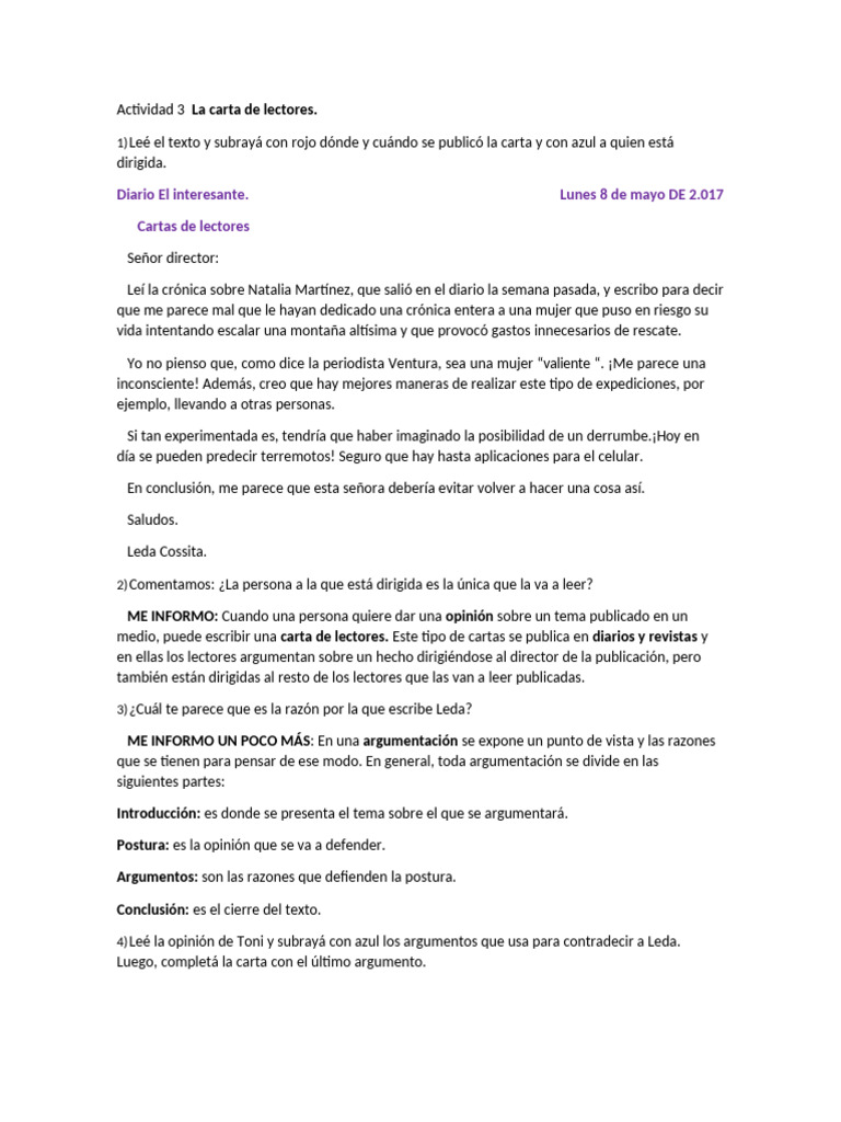 Carta de Lectores. | PDF