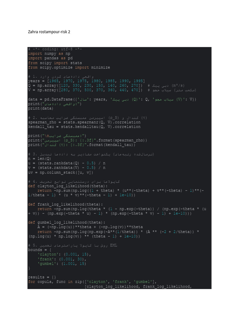 Zahra Rostampour-Risk 2: # - Coding: Utf-8 | PDF