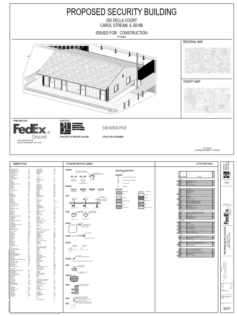 FXG Security Carol Stream IFC Set 2025-02-27 | PDF | Wall | Masonry