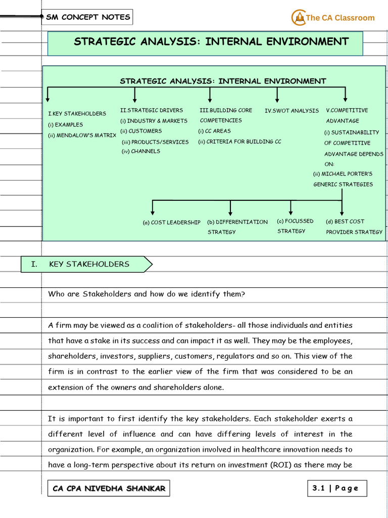 Chapter 3 - Strategic Analysis Internal Environment | PDF | Marketing | Swot Analysis