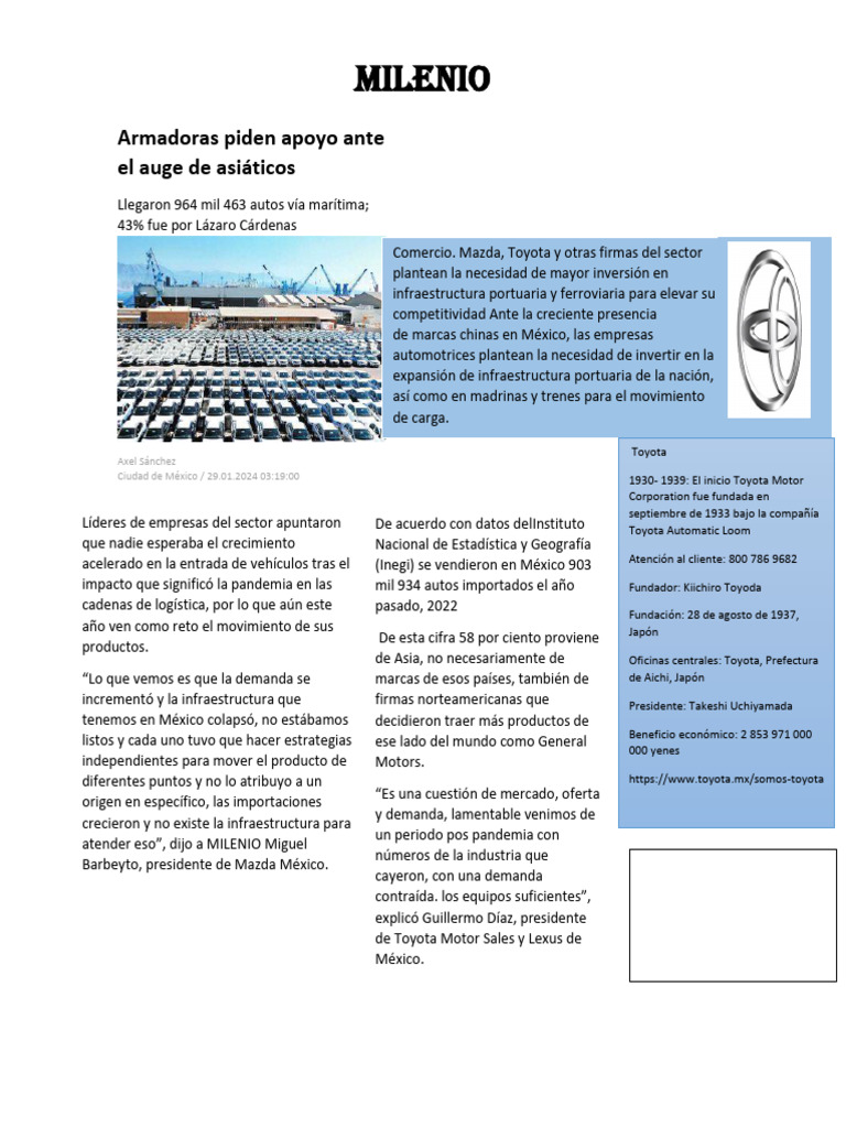 Exa1.Monroy Camacho.in123 | PDF | Toyota | México