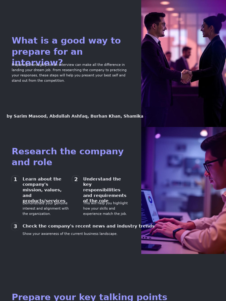 How To Prepare For An Interview ZZ | PDF | Experience | Behavior Modification