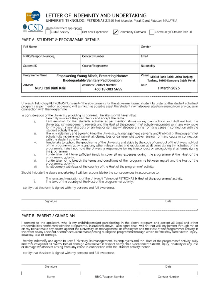 Waiver Form DTE Group 6 Jan 25 | PDF