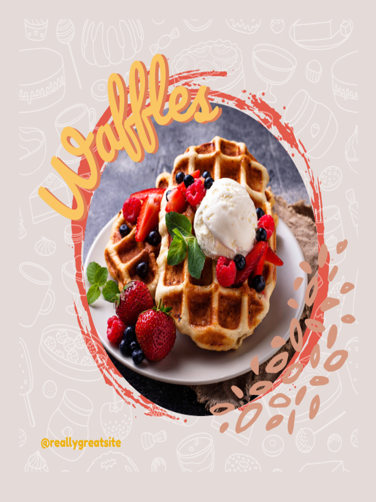 Red & White Minimalist Waffle Instagram Post | PDF