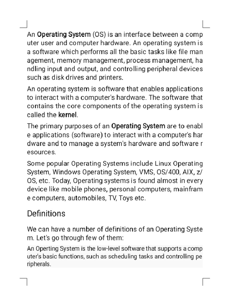 INTRODUCTION OPERATING SYSTEM (1) - Phoenix | PDF