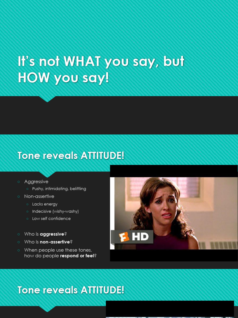 Tone - Aggressive - Assertive - Nonassertive | PDF