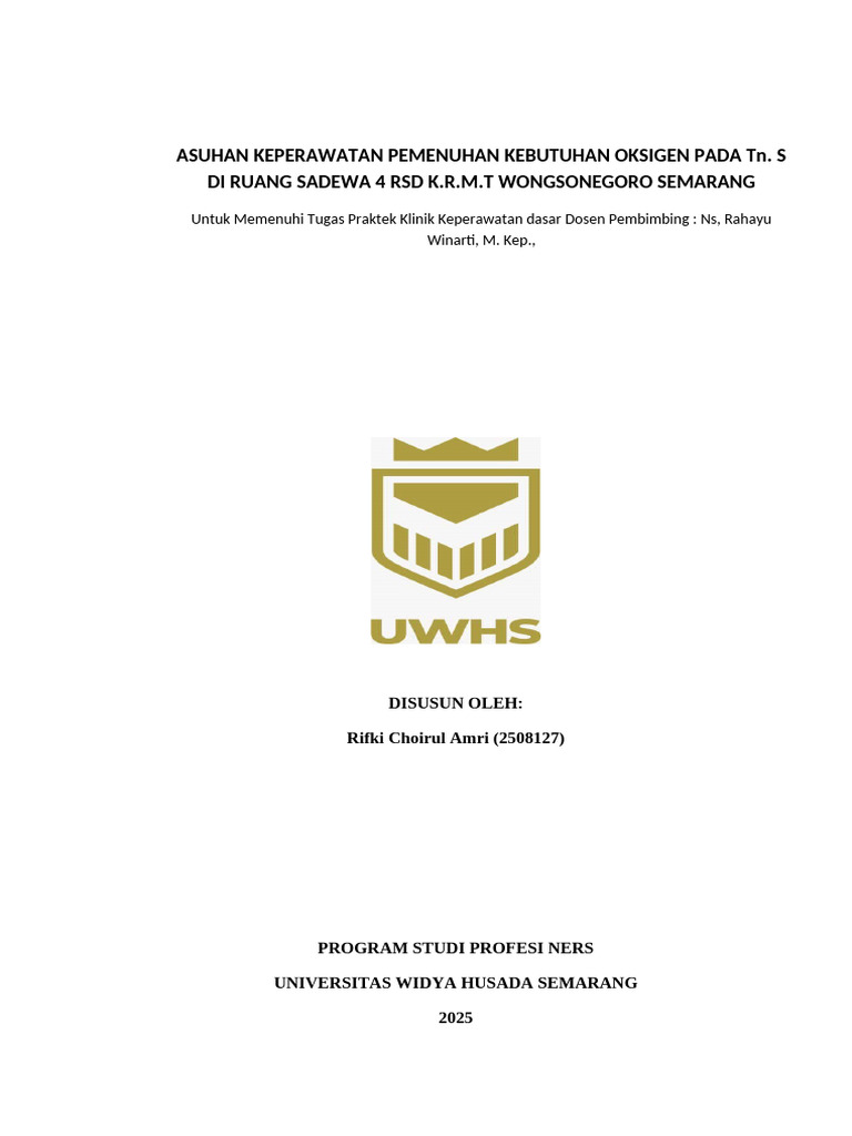 askep oksigenasi krmt profesi | PDF