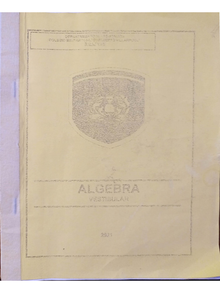 Dosier Algebra Vestibular 2021 | PDF