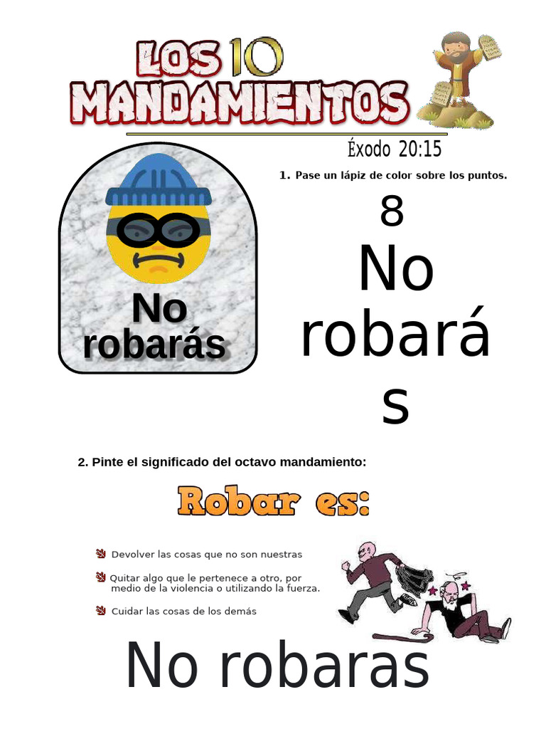 Octavo Mandamiento | PDF | Diez Mandamientos | Creencia religiosa y doctrina