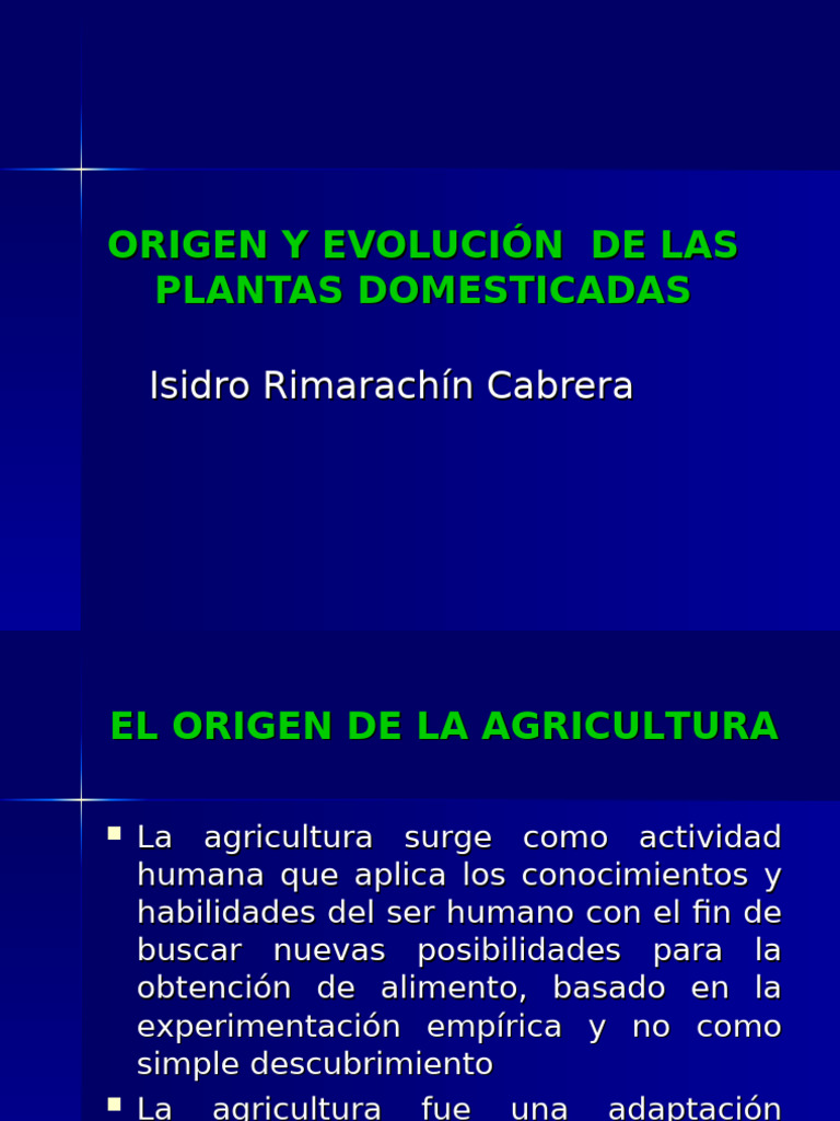 Origen y Evolución de Las Plantas Domesticadas | PDF | Agricultura ...