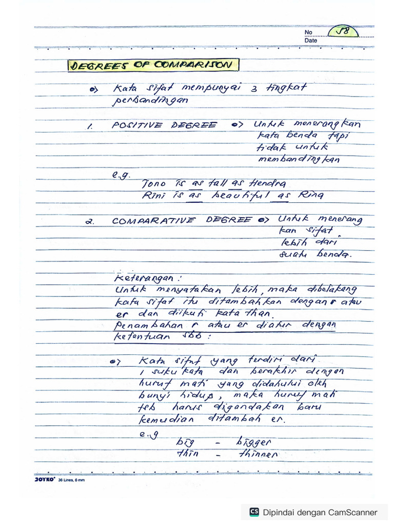 Degrees of Comparison | PDF