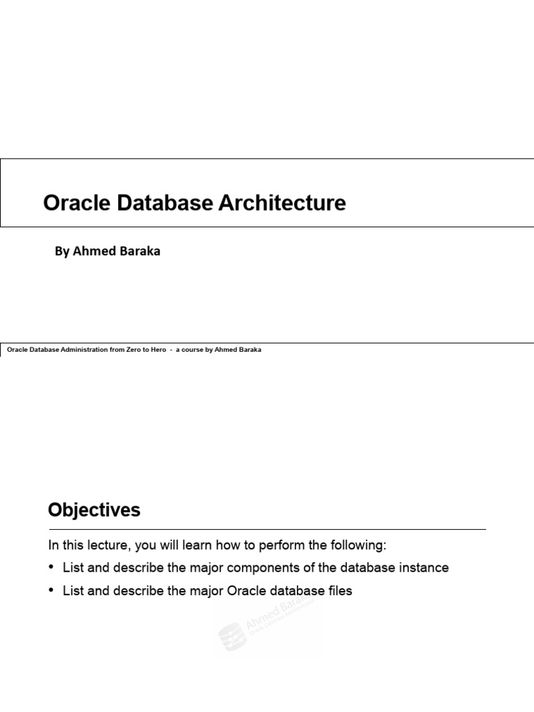 Oracle Database Architecture | PDF | Cache (Computing) | Databases