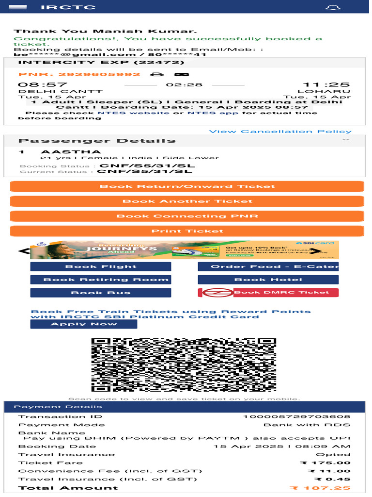 IRCTC Next Generation ETicketing System | PDF