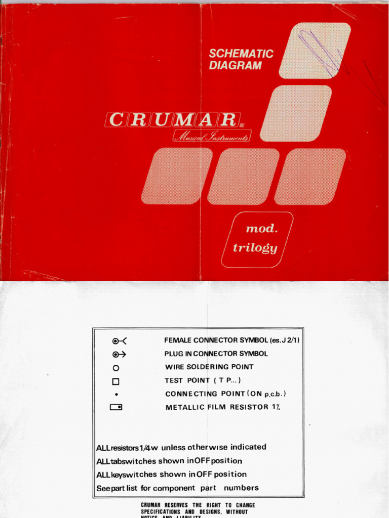 Crumar Trilogy Schematic | PDF