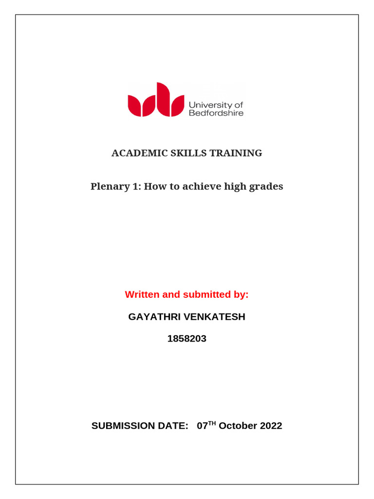 How To Achive High Grades | PDF | Reading Comprehension | Behavior ...