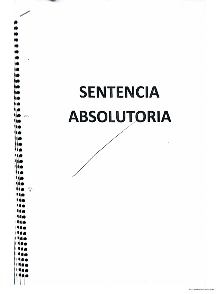 Sentencia Absolutoria (A) | PDF
