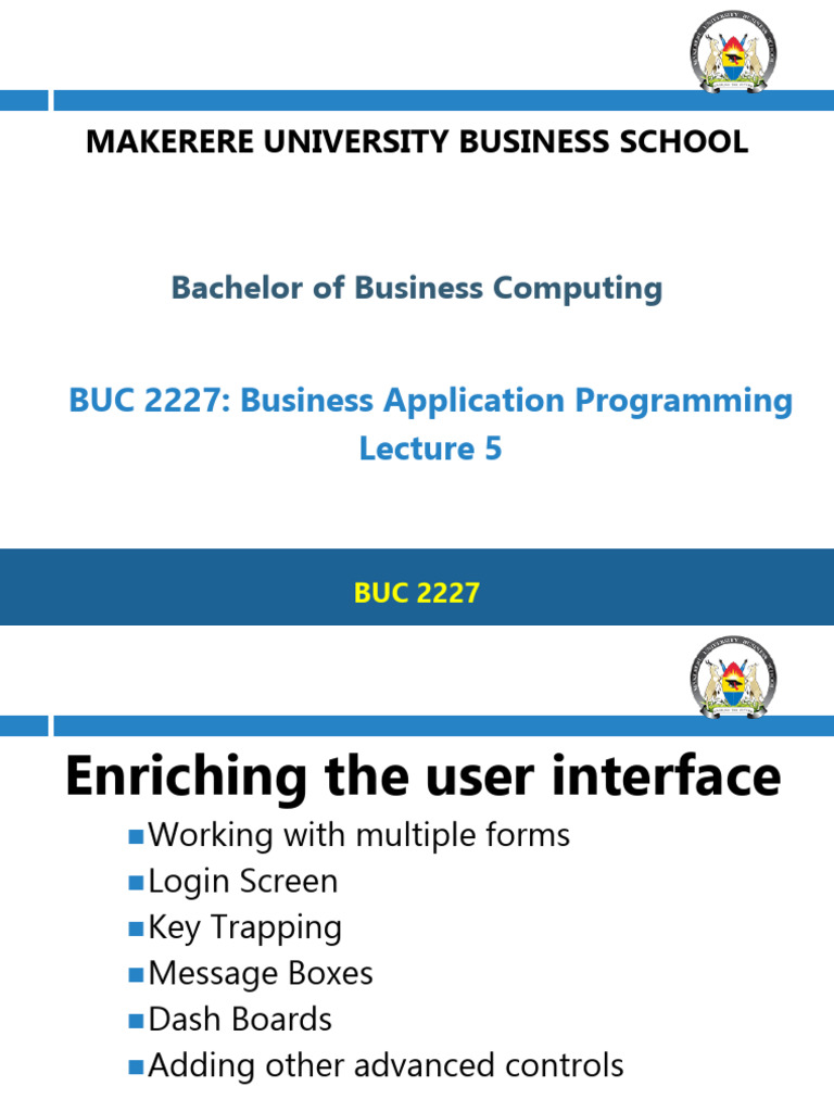 Lecture 5 - Enriching The User Interface | PDF | Dialog Box | Computer Keyboard