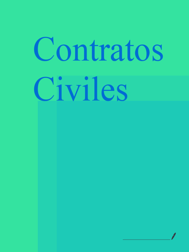 Estructura y Tipos de Contratos Civiles | PDF | Derecho civil (sistema ...
