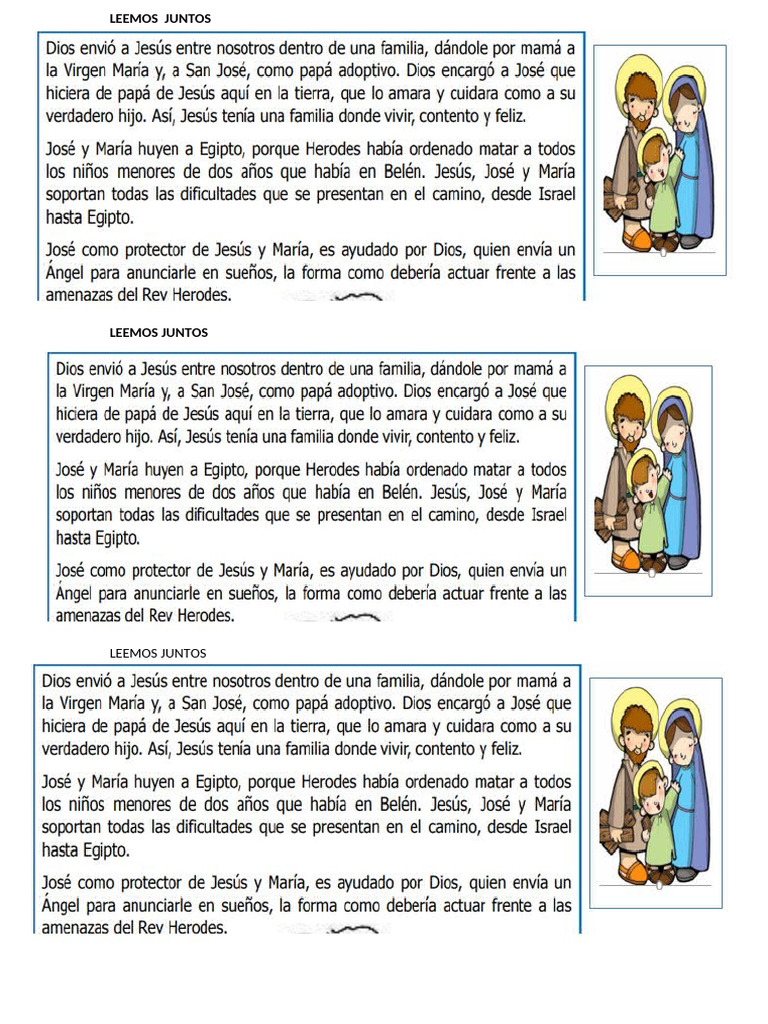 Lectura Sagrada Familia | PDF