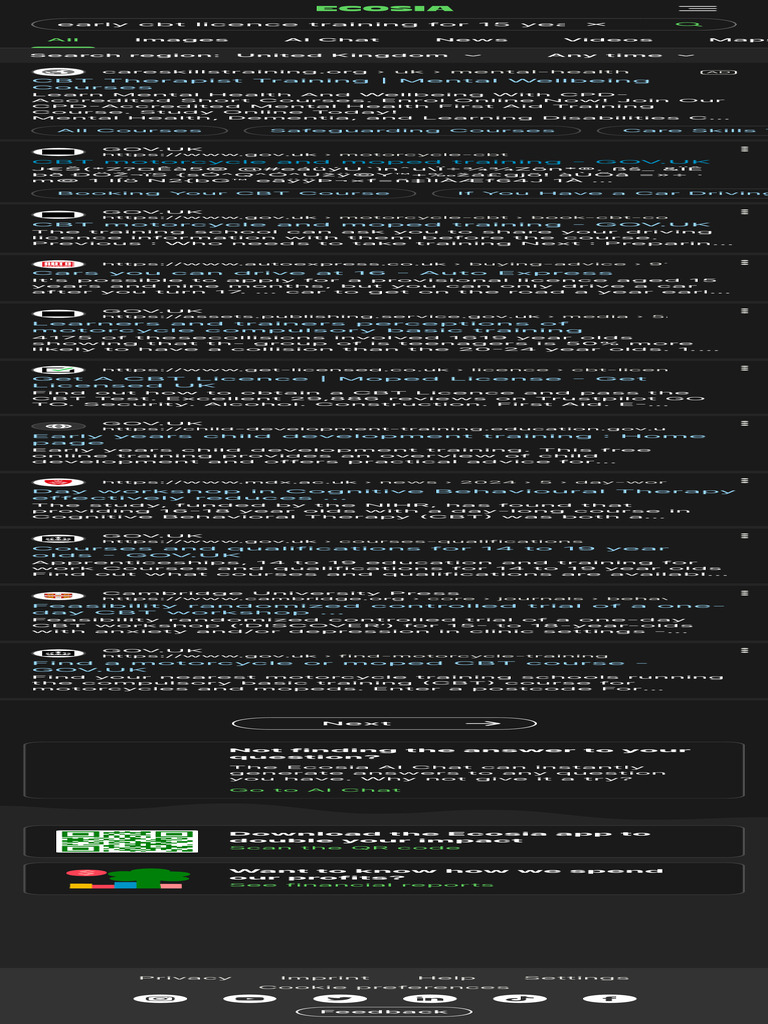 Early CBT Licence Training For 15 Year Olds - Ecosia | PDF | Cognitive ...