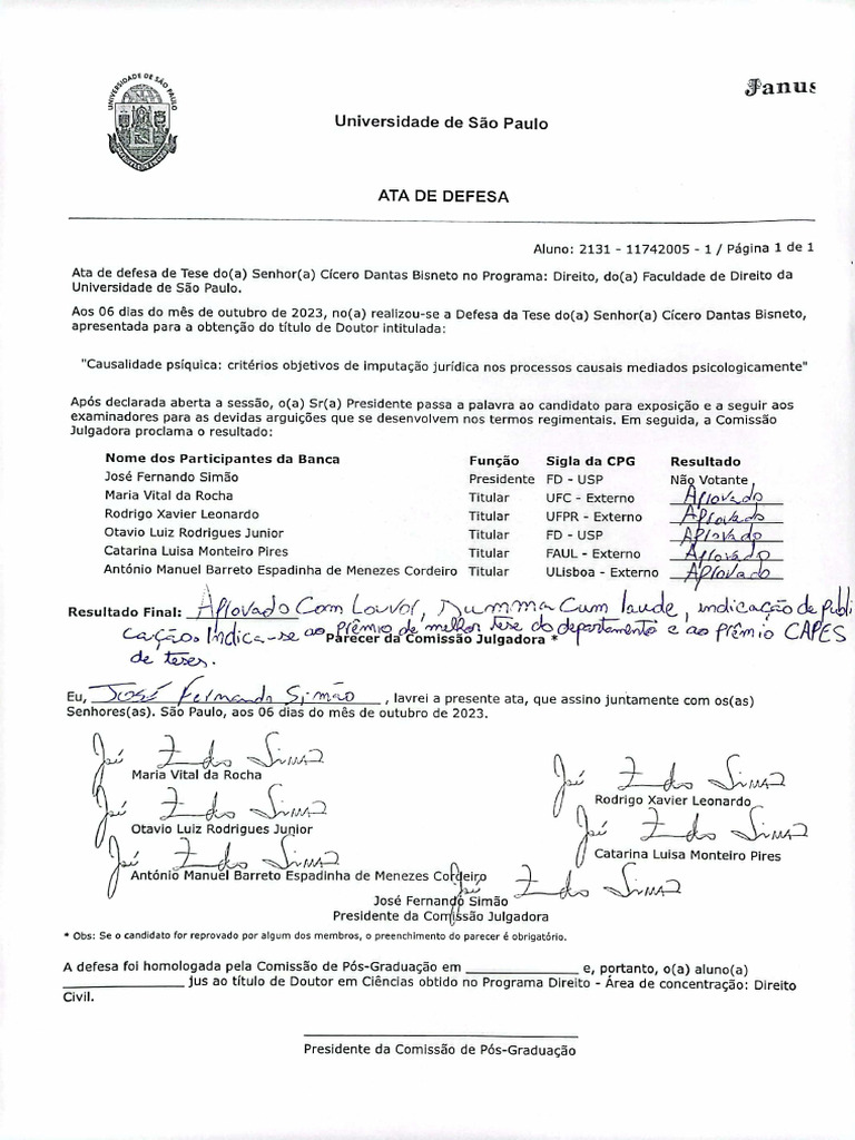 Ata Final de Defesa | PDF