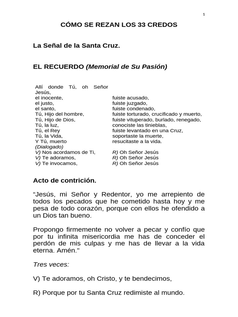 Cómo_se_rezan_los_33_credos | PDF | María, madre de Jesús | Jesús