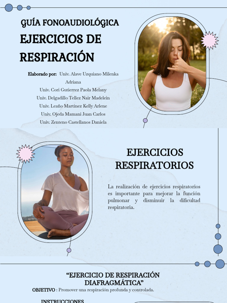 Ejercicios de Respiración Guiada | PDF | Respiración | Sistema respiratorio