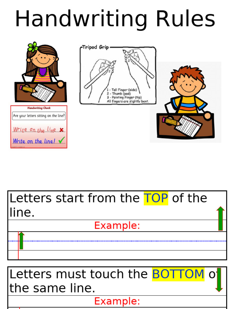 Handwriting Rules and Checklist | PDF