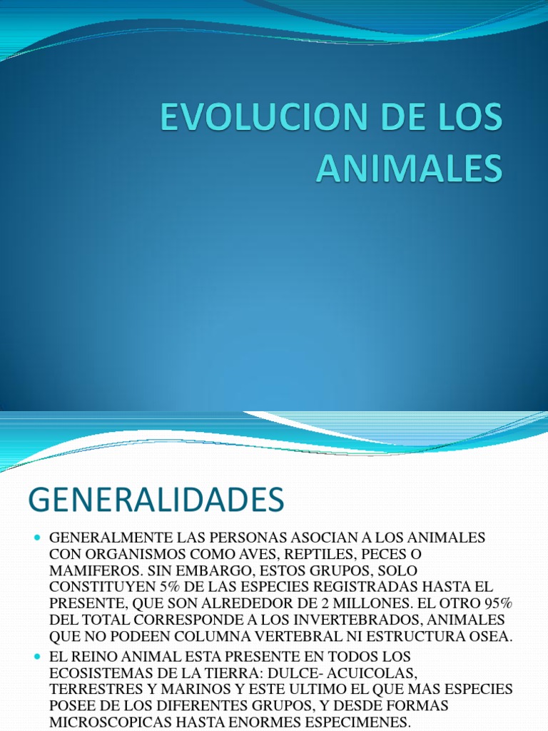 Evolucion de Los Animales | PDF | Esponja | Zoología