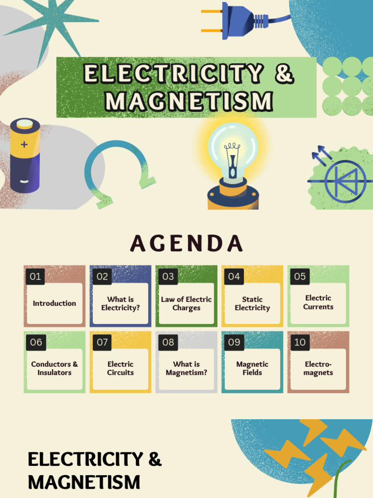 Electricity and Magnetism Physical Science Presentation in Colourful ...