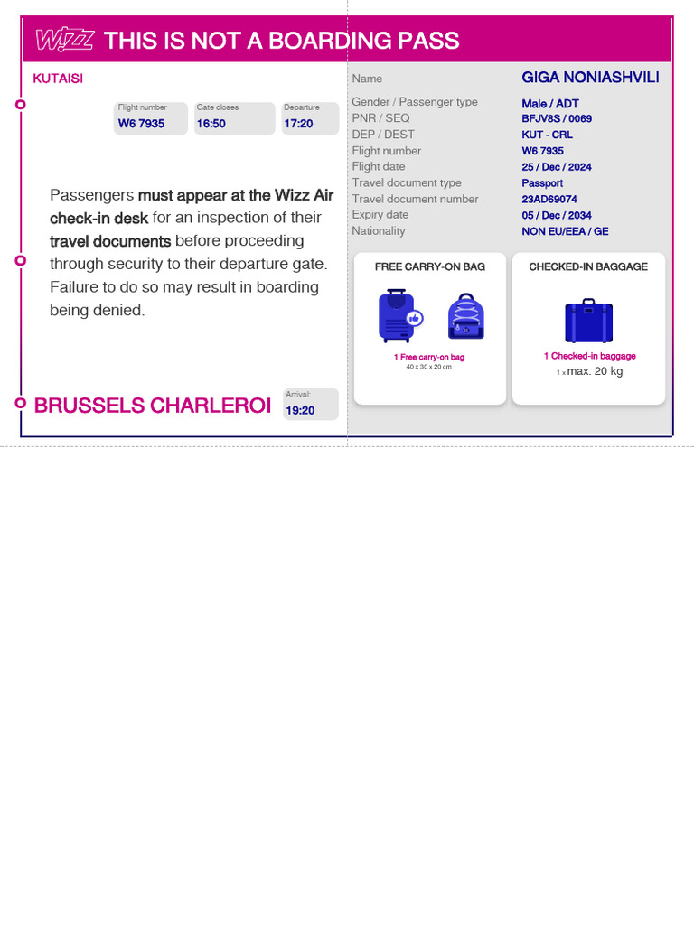 Giga Boardingcard 391995505 Kut Crl | PDF | International Law | Government And Personhood