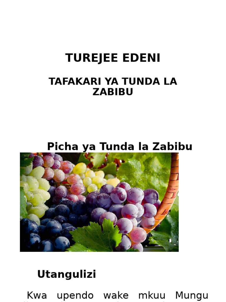 Zabibu 1 | PDF