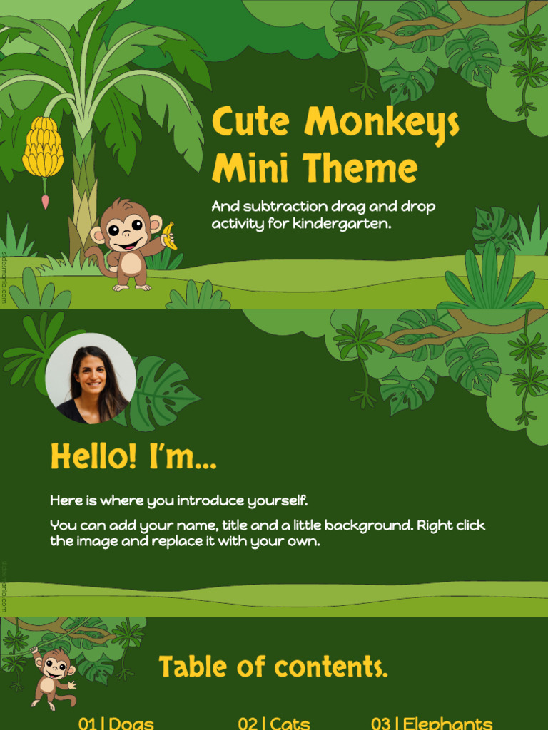 Cute Monkeys SlidesMania | PDF
