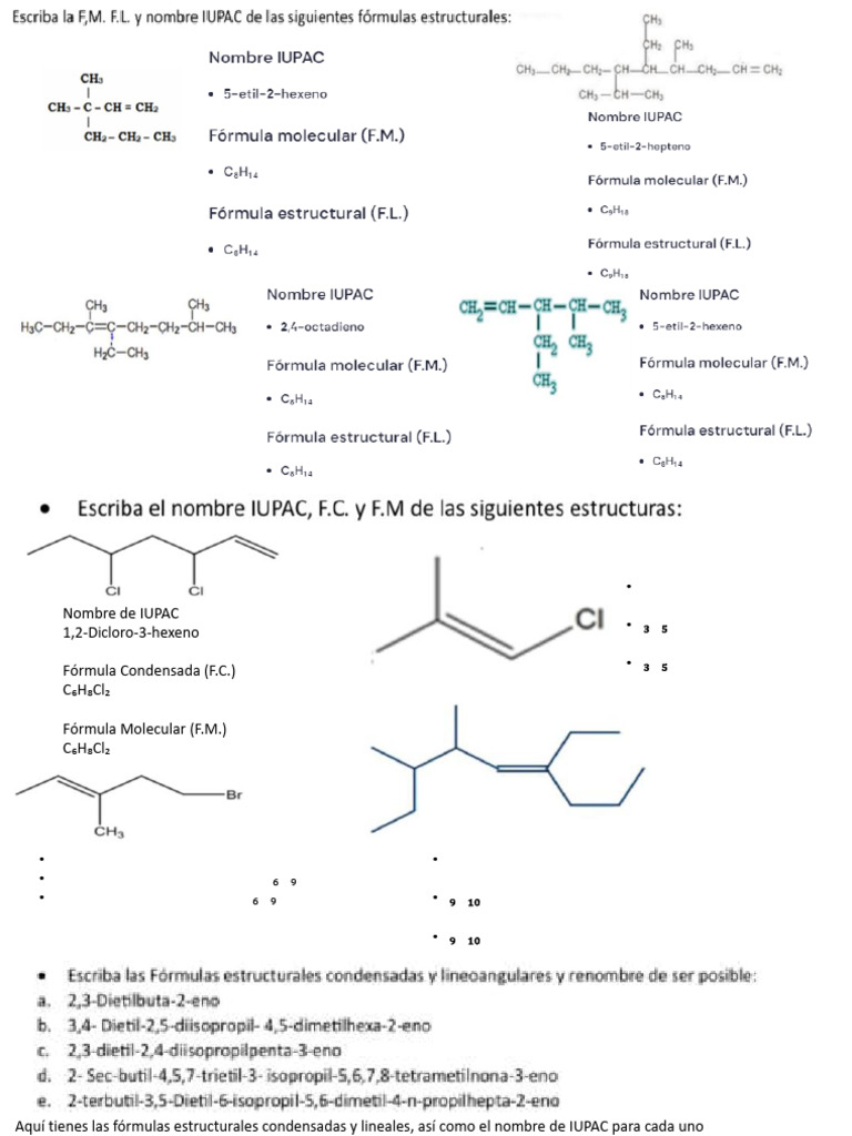 Ejercicios Resueltos de Quimica Organica y Tema Adicional | PDF | Alqueno | Química Orgánica