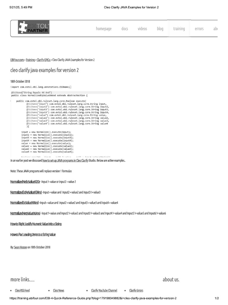 Clarify Java Examples | PDF