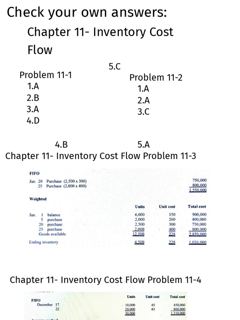Chapter 11 - Inventory Cost Flow | PDF
