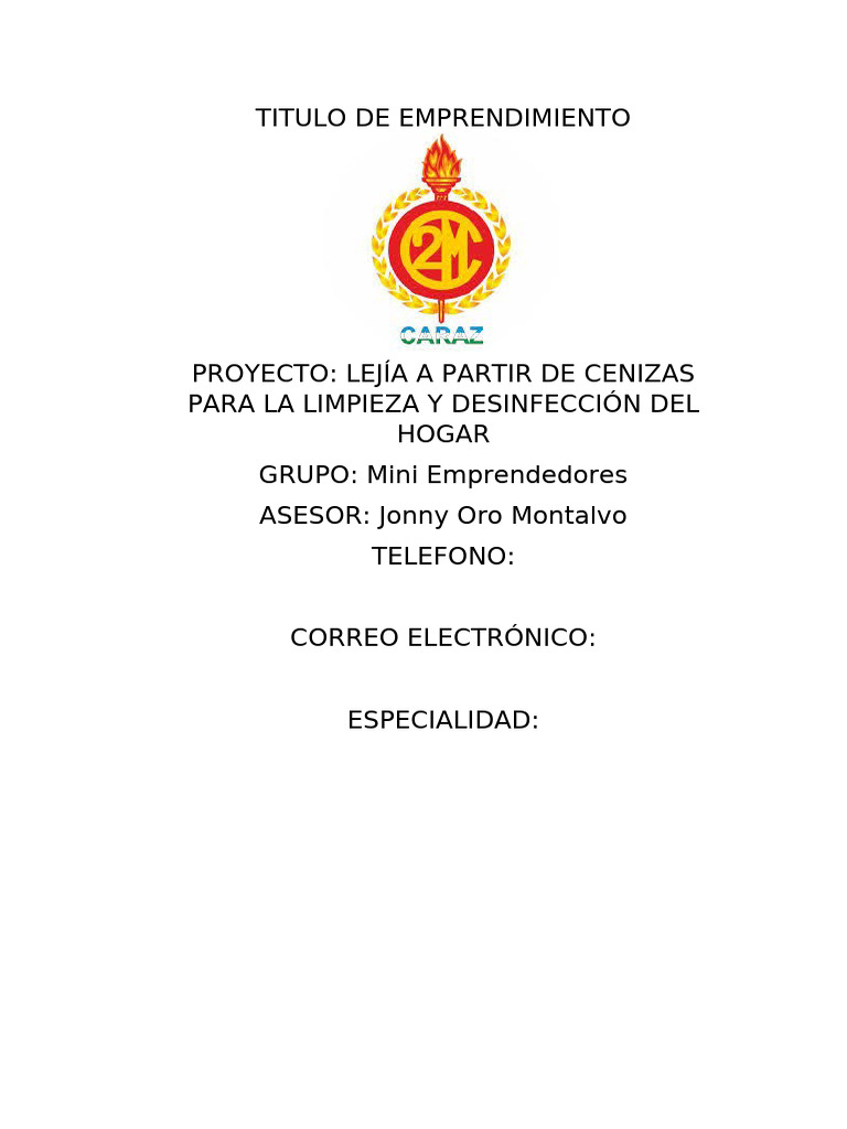 Proyecto de EPT | PDF | Blanqueador