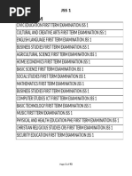 Jss1 Civic Education First Term Examination | PDF | Integrity | Dishonesty