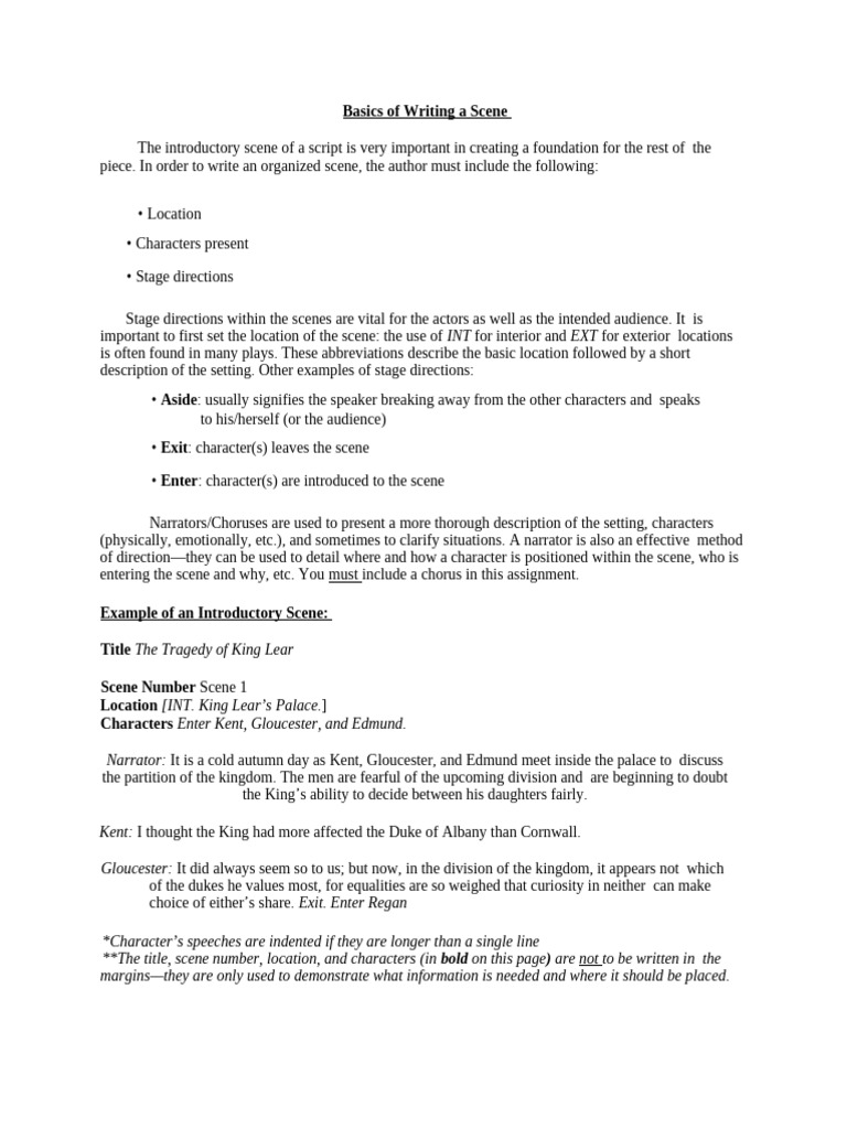 Writing A Scene Play Antigone | PDF | King Lear | Linguistics