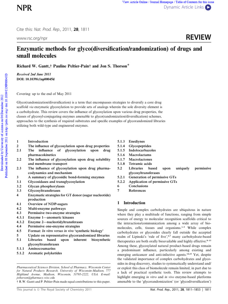 Algycon Side Effects and Glycosylation | PDF | Biochemistry | Chemistry