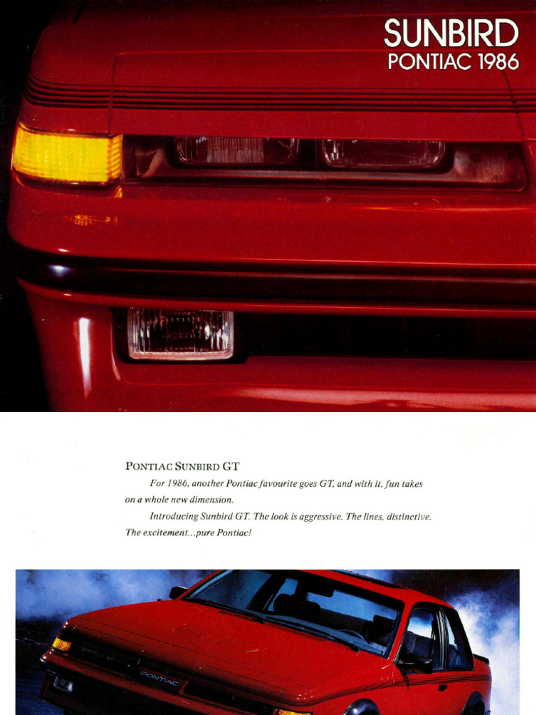 1986 Pontiac Sunbird CN | PDF