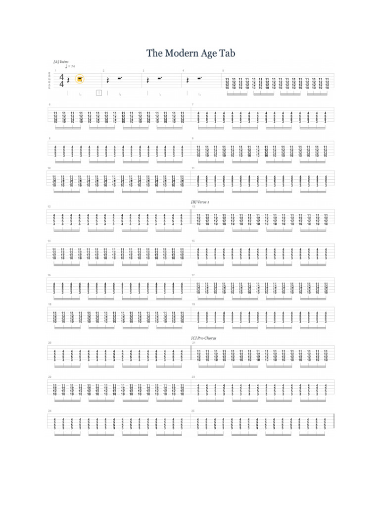 The Strokes - TAB | PDF