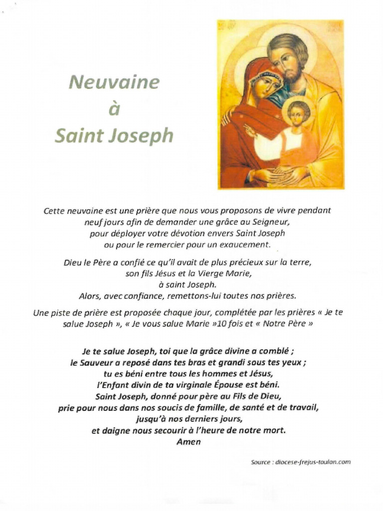 Neuvaine A Saint Joseph | PDF