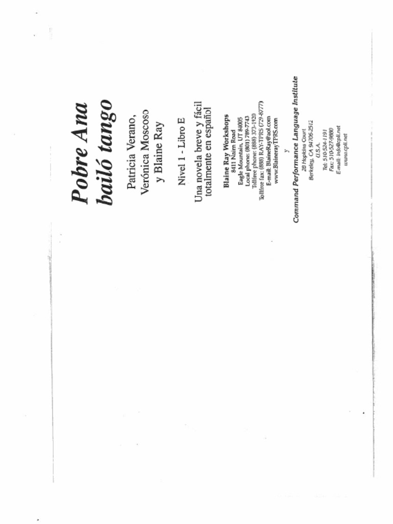 Pobre Ana Bailó Tango | PDF