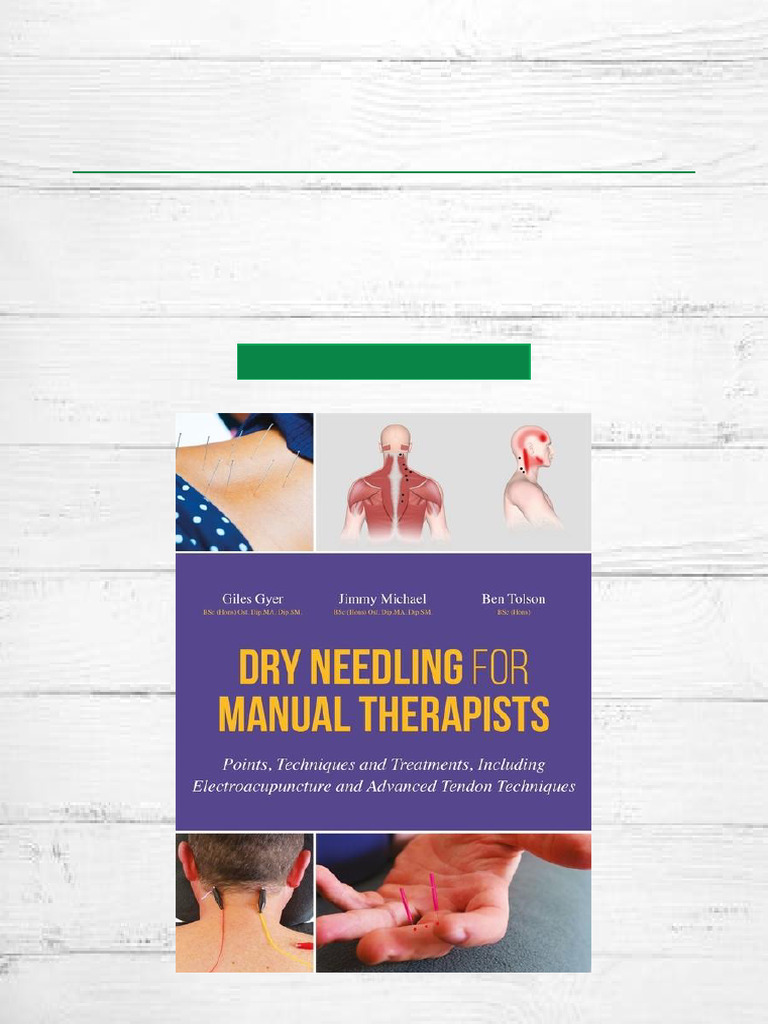 Dry Needling For Manual Therapists Points, Techniques and Treatments ...
