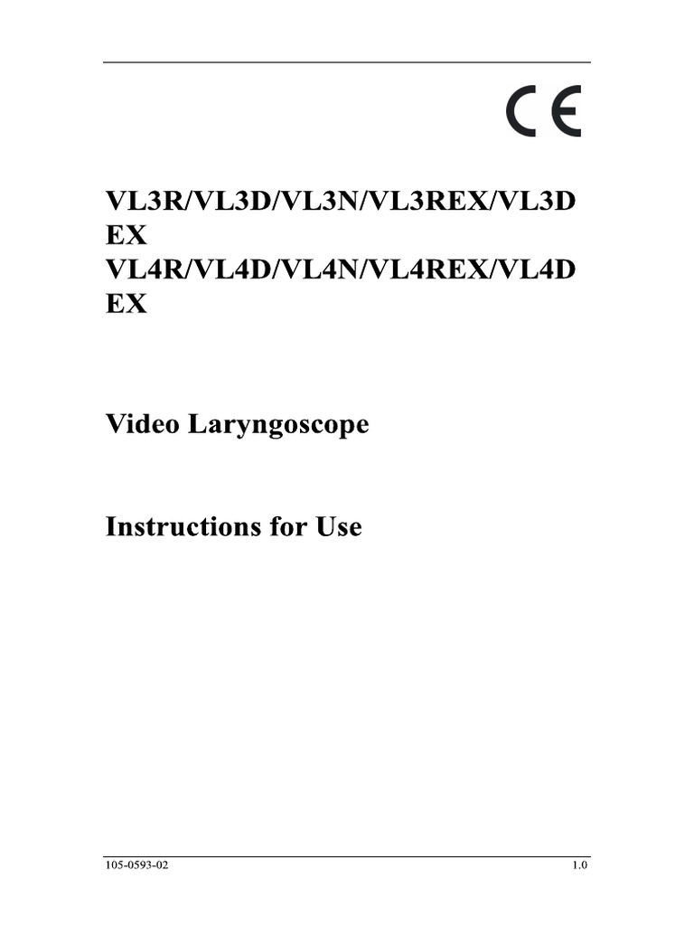 Instructions For Use of Video Laryngoscope | PDF