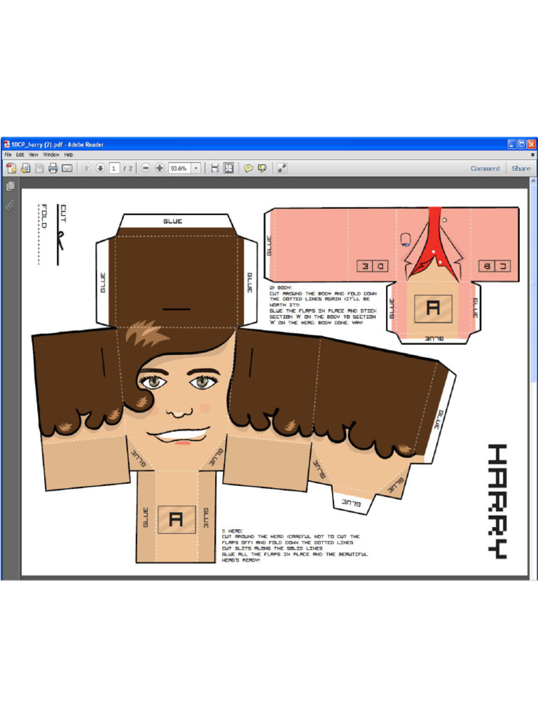 0ne Direc1ion Papercraft | PDF