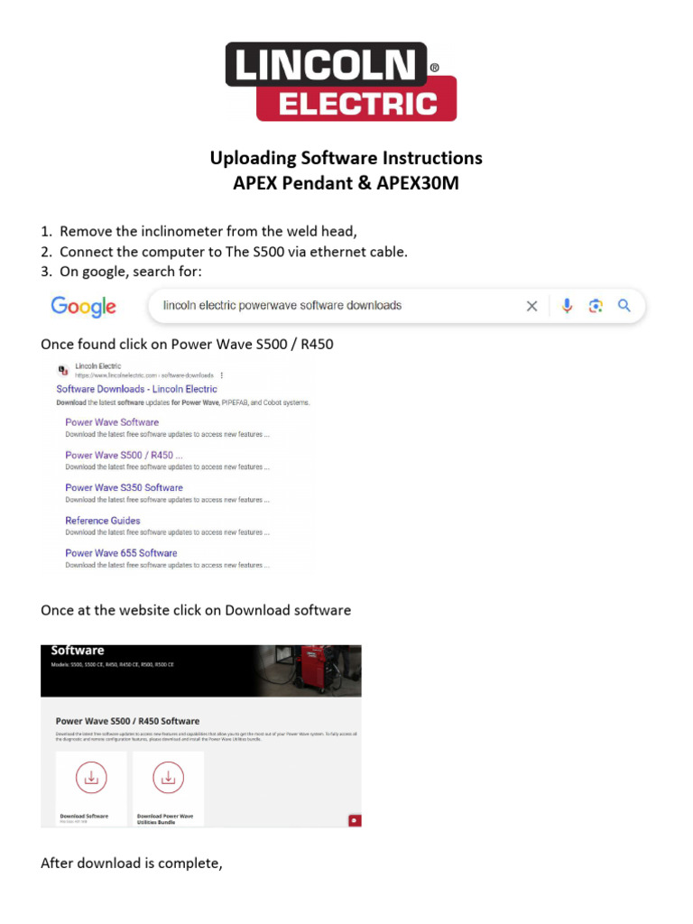 APEX30M Software Upload Guide | PDF