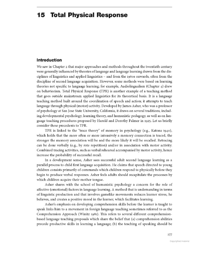 Total Physical Response | PDF