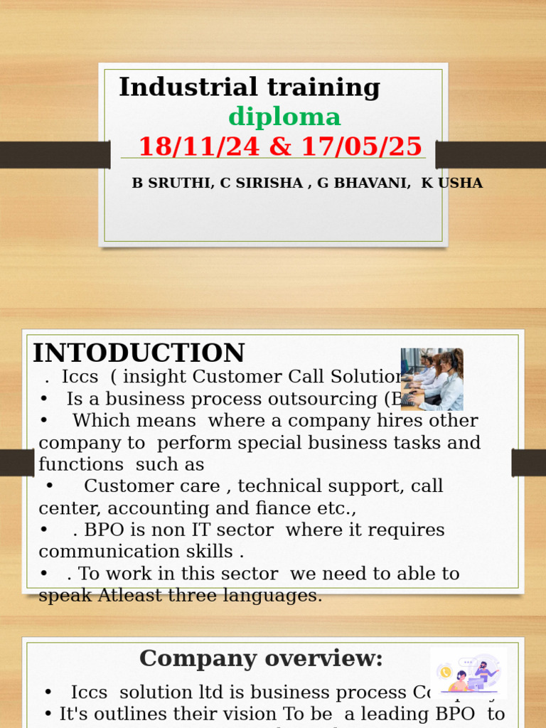 Industrial Training Diploma CSE | PDF